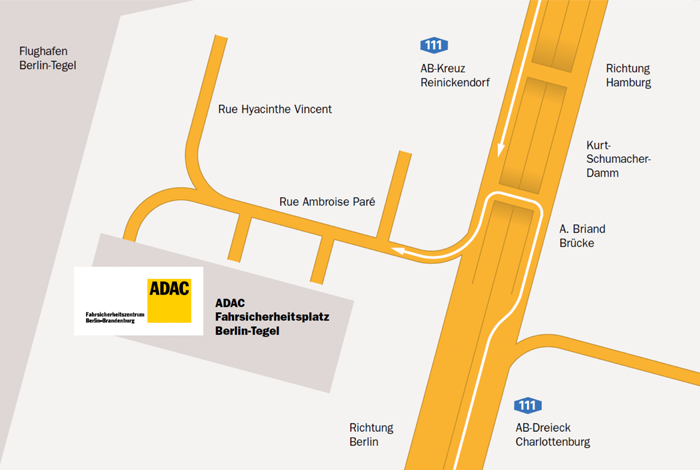 Adac Verkehrsbungsplatz Fahrsicherheitsplatz Berlin